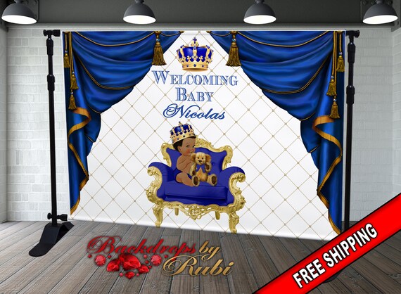 Royal Prince Theme Backdrop Blue Crown Prince Backdrop Royal - Etsy