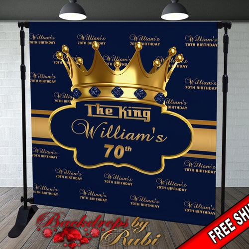 The King Men's Birthday Backdrop the King Men's - Etsy