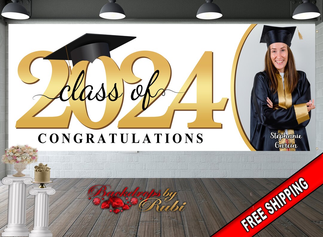 Graduation Banner, Graduation Garage Banner, Class of 2024 Banner ...