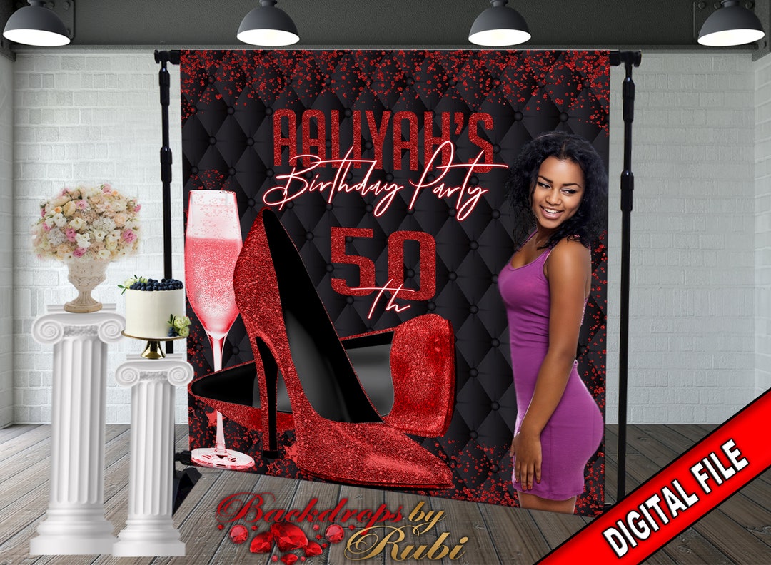 High Heels Backdrop, High Heels Birthday Backdrop, High Heel Shoe ...