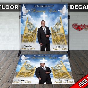 Memorial Floor Decal Funeral Floor Sticker Funeral Floor | Etsy