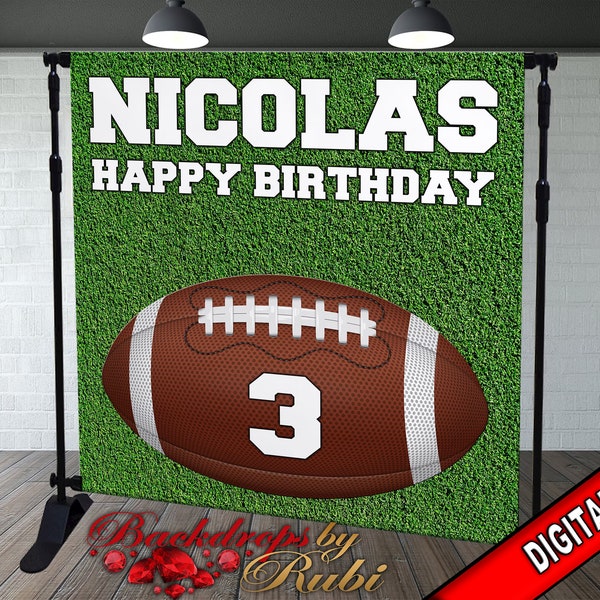 1st Birthday Backdrop Football - Etsy