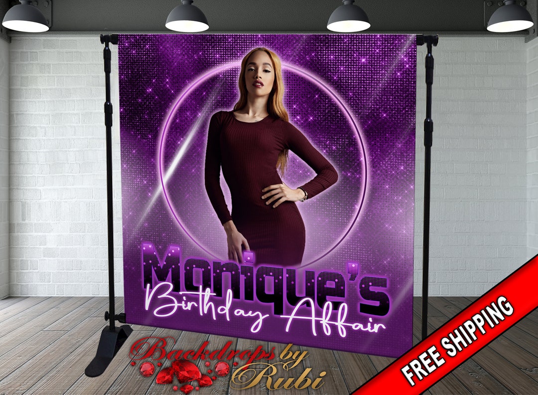 Birthday Backdrop, Custom Photo Birthday Backdrop, 21st Birthday ...