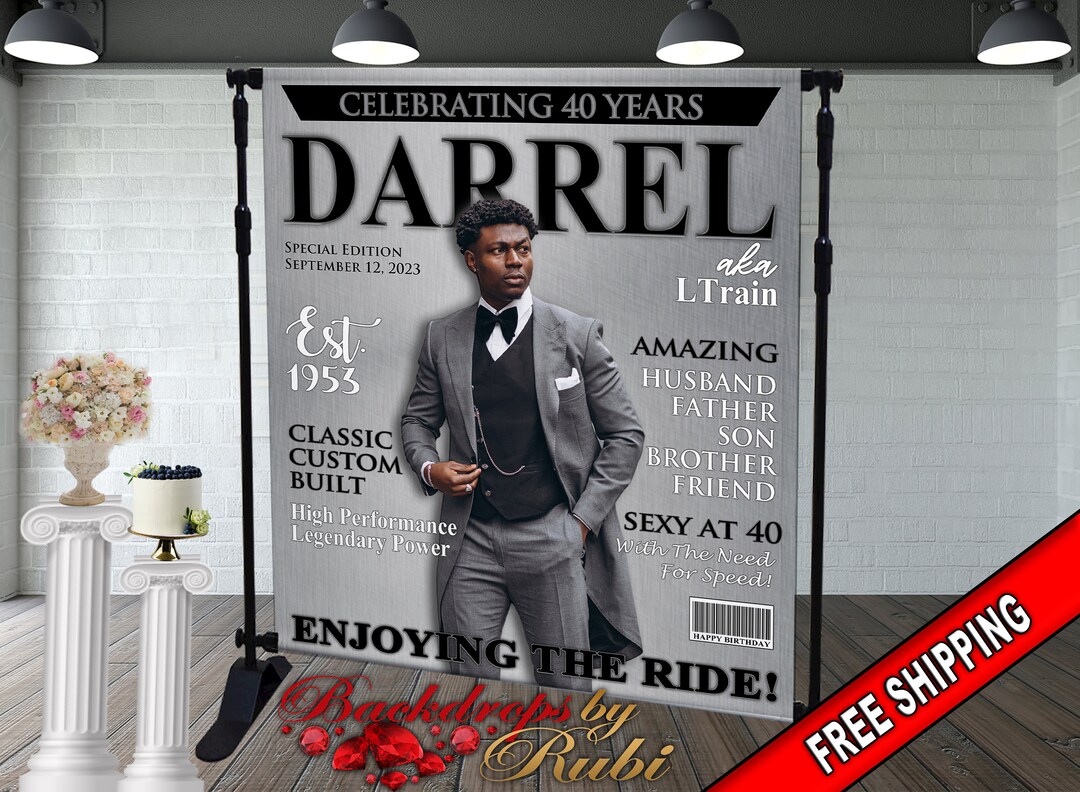Magazine Cover Backdrop, Magazine Cover Birthday, Magazine Cover Banner ...