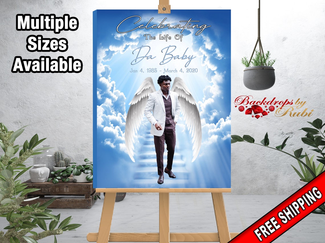 Memorial Canvas Sign Funeral Welcome Sign in Loving Memory - Etsy