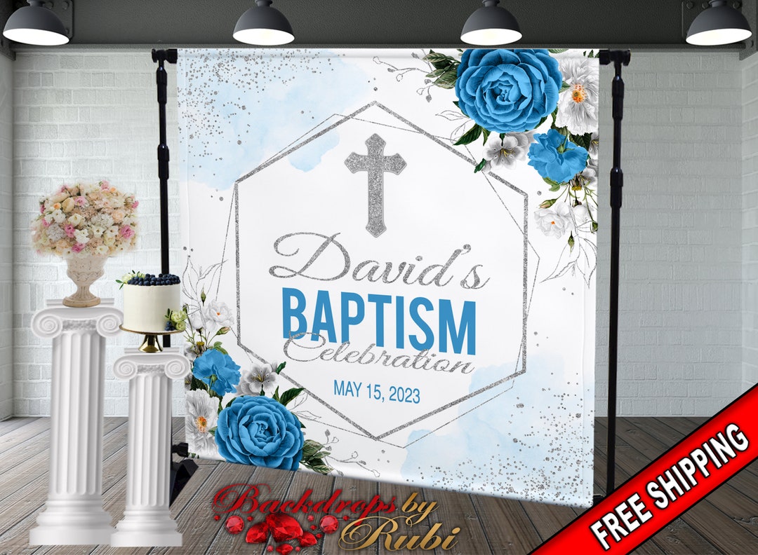 Baptism Backdrop, Baptism Banner, Communion Backdrop, Communion Banner ...