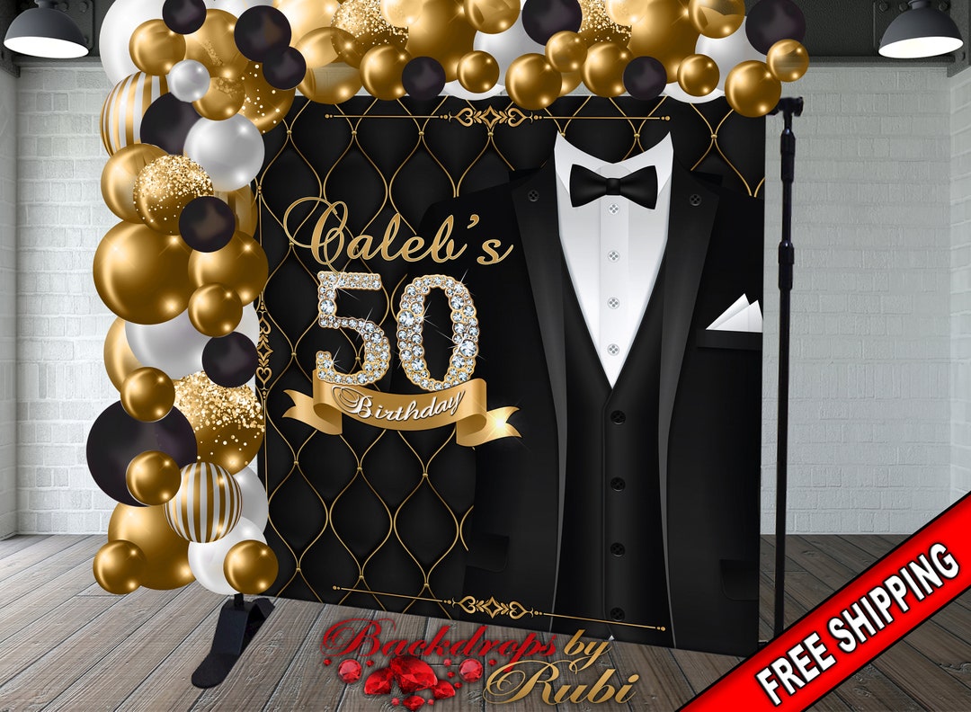 Classic Man Birthday Backdrop Classic Man Step And Repeat Backdrop 30th Birthday 40th 50th