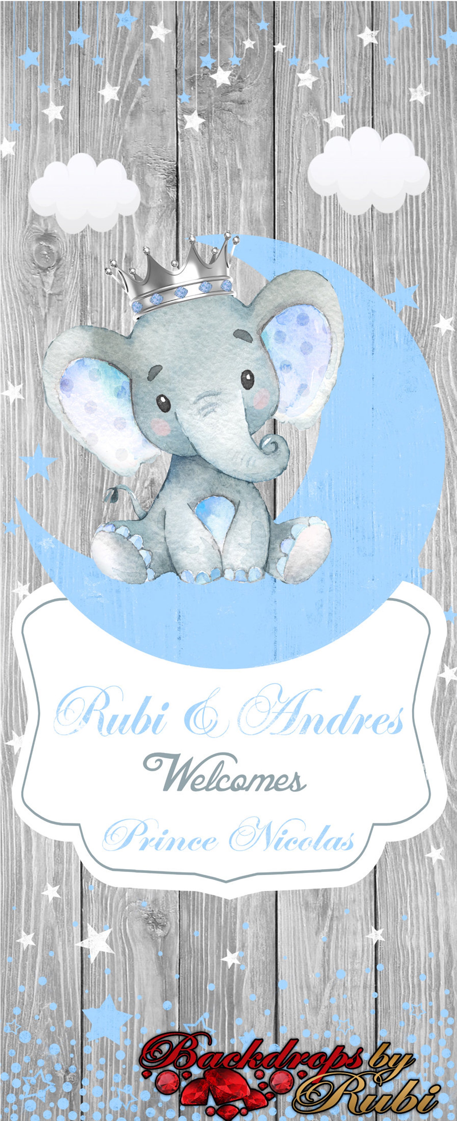 Elephant Retractable Banner, Elephant Banner, Elephant Safari Baby ...