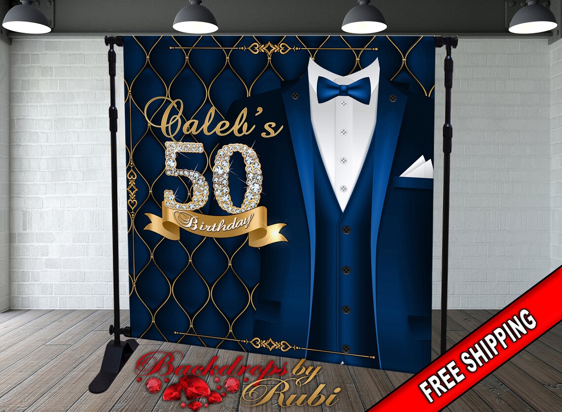 Classic Man Birthday Backdrop Classic Man Step and Repeat - Etsy
