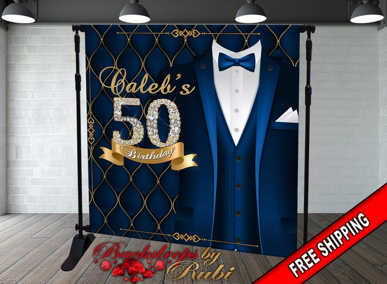 Classic Man Birthday Backdrop Classic Man Step and Repeat - Etsy
