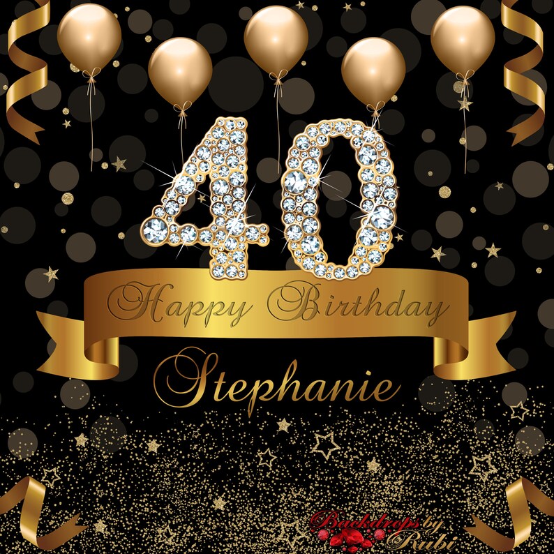 50th Birthday Backdrop, Women's Backdrop, Birthday Party Background ...