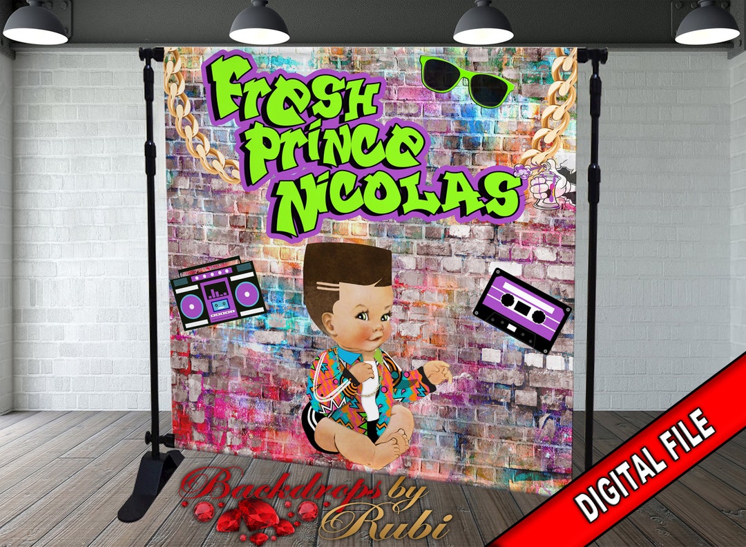 Fresh Prince Baby Shower Backdrop, Fresh Prince Birthday Backdrop ...