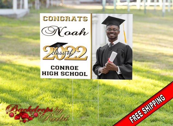 Graduation Yard Sign Graduation Yard Sign With H-stake | Etsy