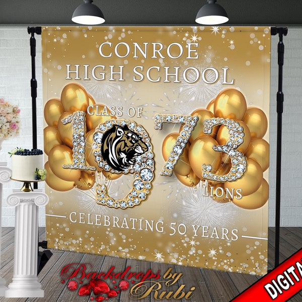 50th Class Reunion Backdrop - Etsy