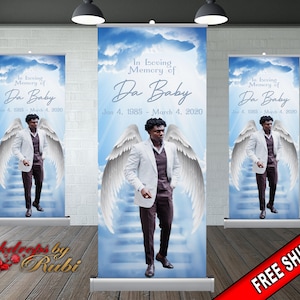 Memorial Retractable Banner, Funeral Banner, in Loving Memory ...