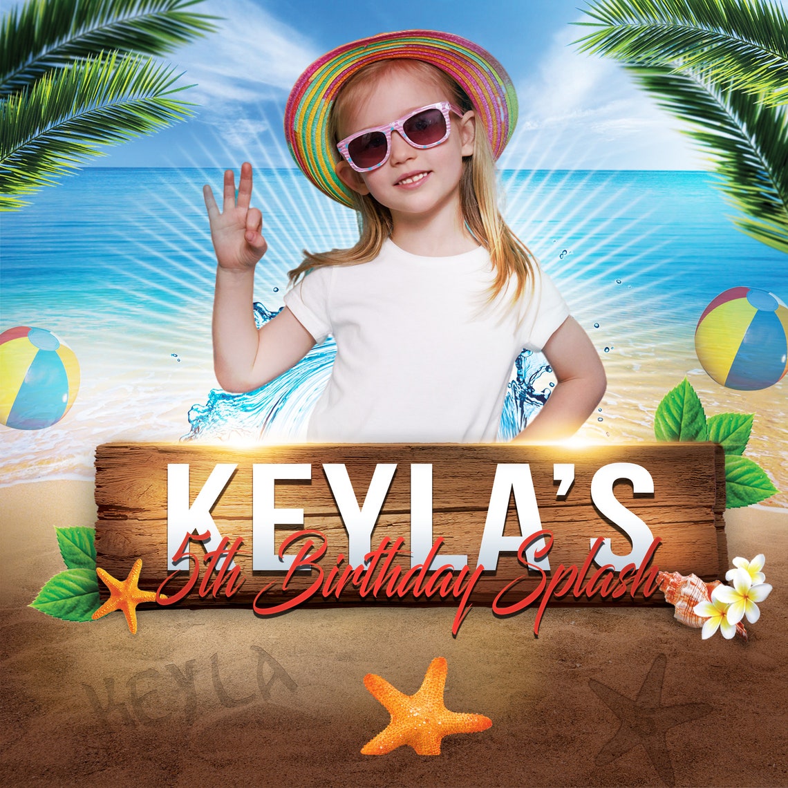 Beach Backdrop Summer Beach Party Banner Beach Party - Etsy