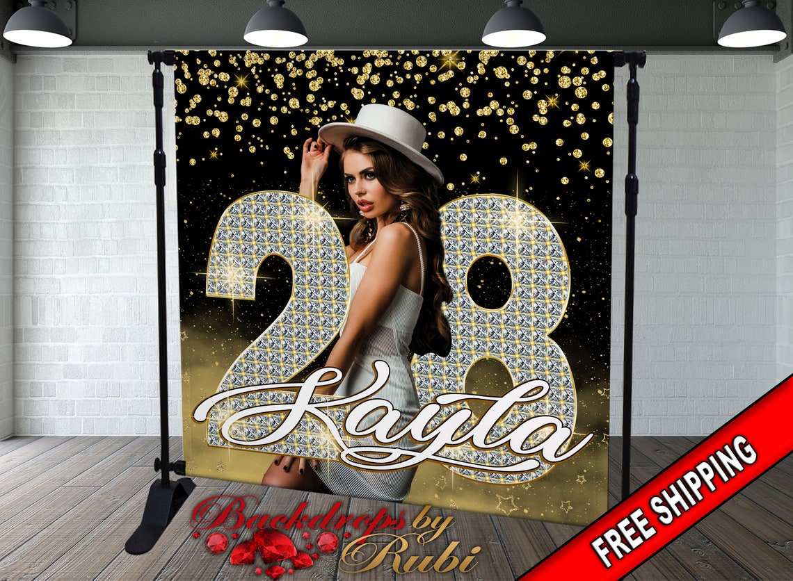 Birthday Backdrop Women's Backdrop Birthday Party - Etsy