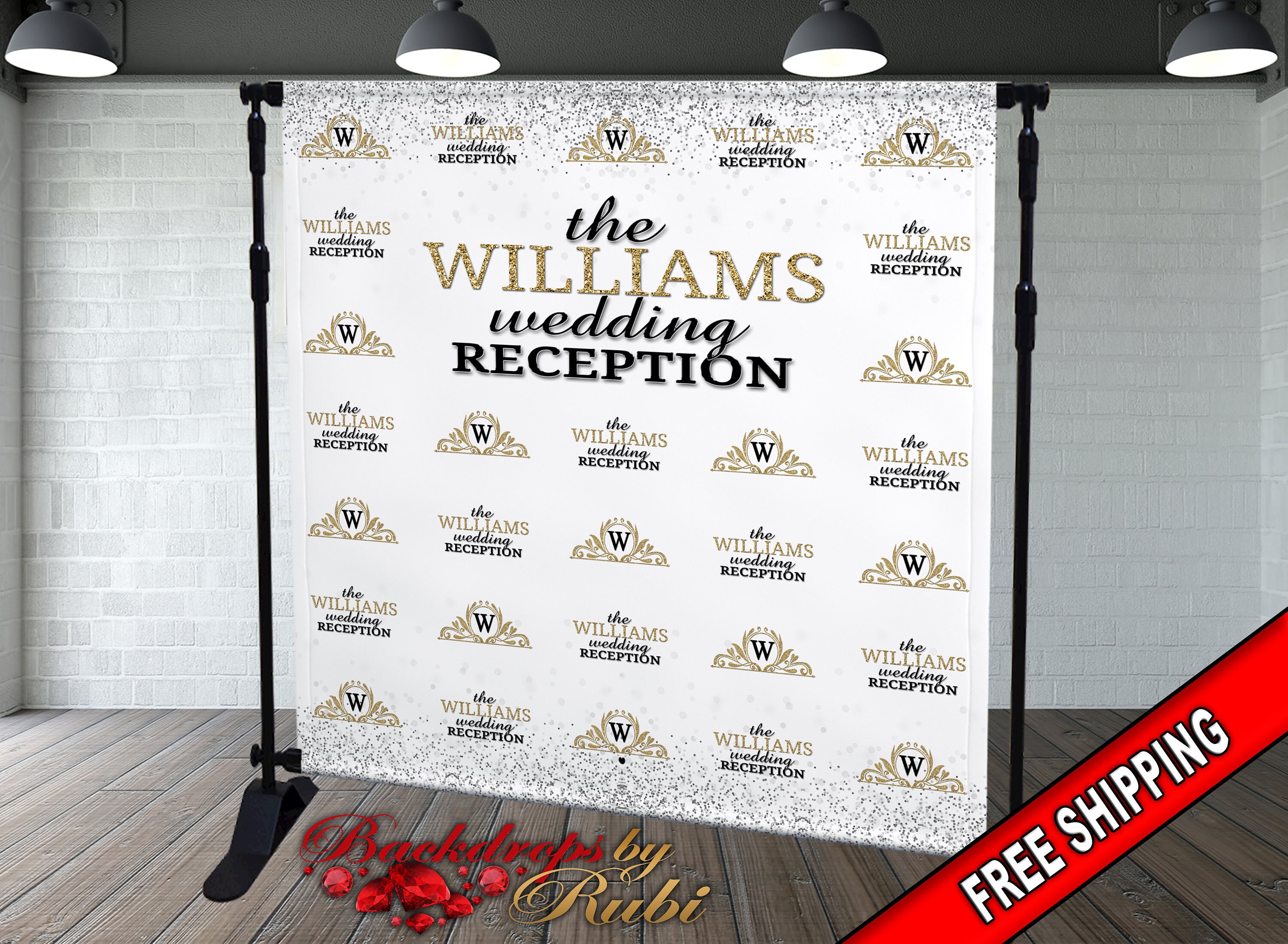 Wedding Step and Repeat Backdrop, Wedding Backdrop, Bridal Shower ...