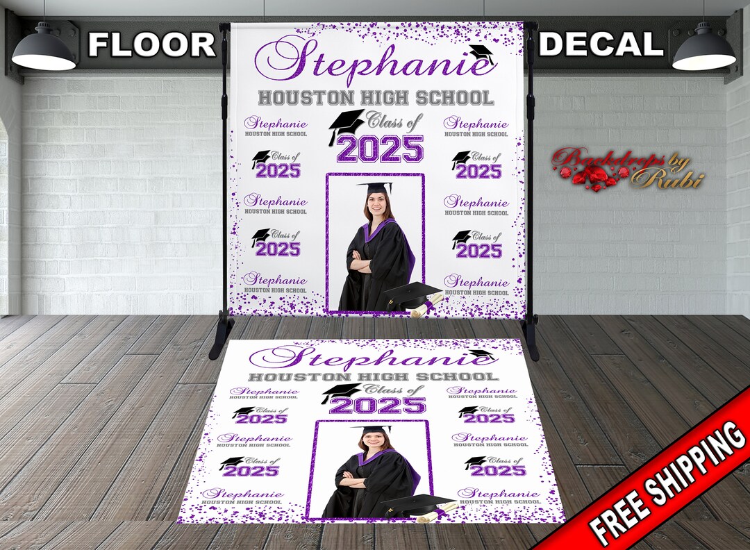 Graduation Floor Decal, Sweet 16, Graduation Floor Decal, Class of 2026 ...