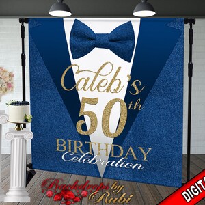 Classic Man Birthday Backdrop, Classic Man Step and Repeat Backdrop ...