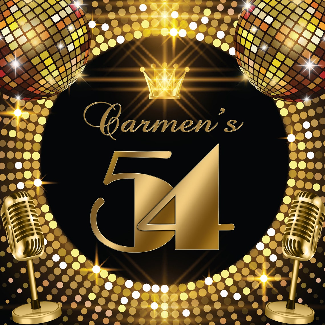 Birthday Backdrop Studio 54 Backdrop Disco Backdrop Studio - Etsy