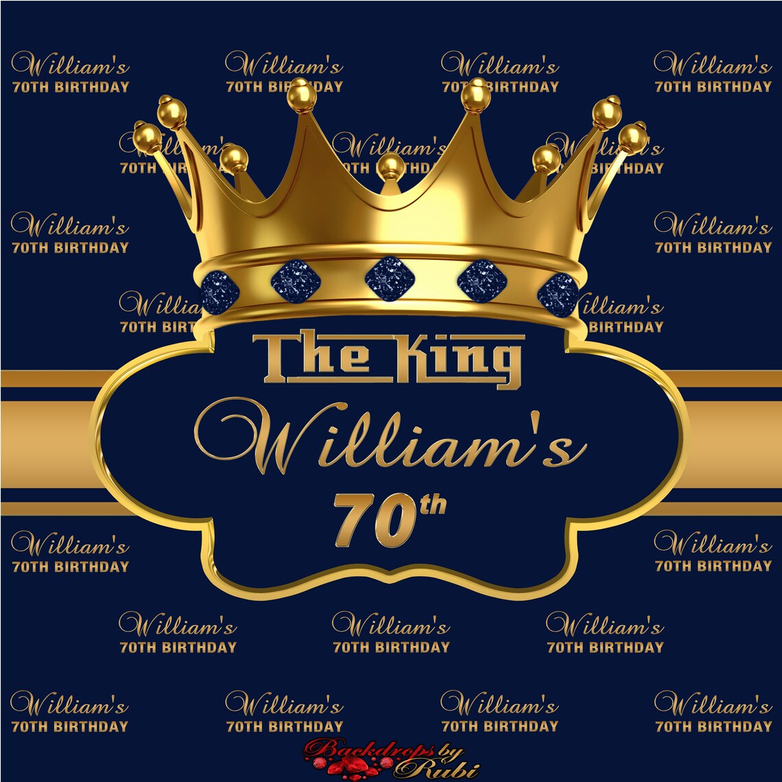 The King Men's Birthday Backdrop the King Men's | Etsy