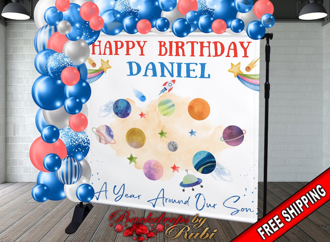 Outer Space Backdrop, Planets Backdrop, Around the Sun Backdrop, Space ...