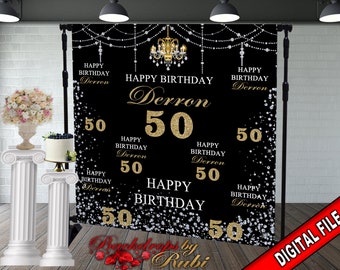 50th Diamonds Backdrop Elegant Backdrop Diamonds 40th 50th - Etsy