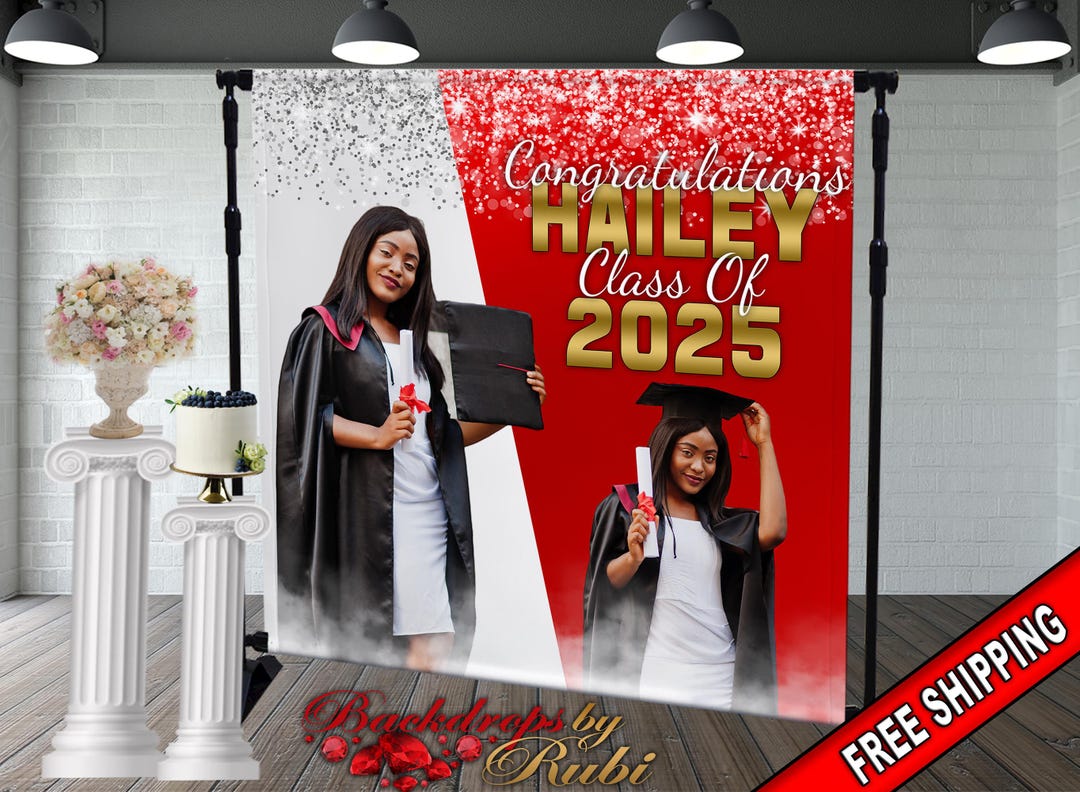 Graduation Backdrop, Graduation Banner, Graduation Photo Booth, Class ...