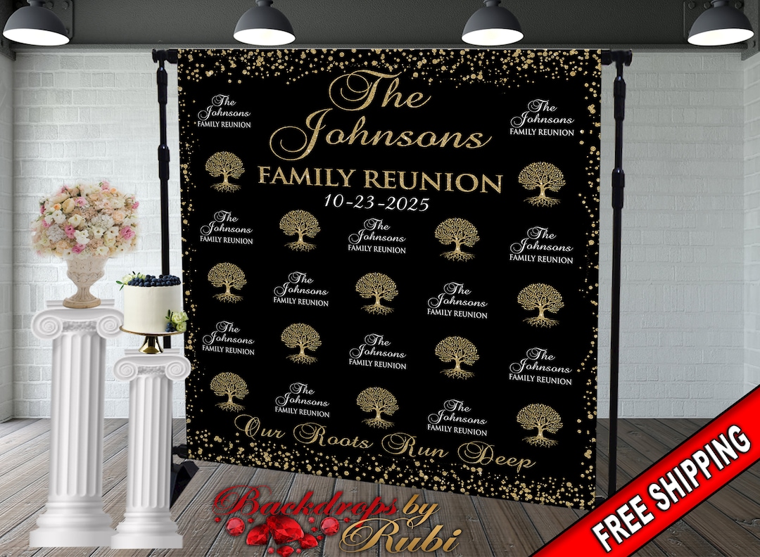 Family Reunion Backdrop, Family Reunion Step and Repeat, Family Reunion ...