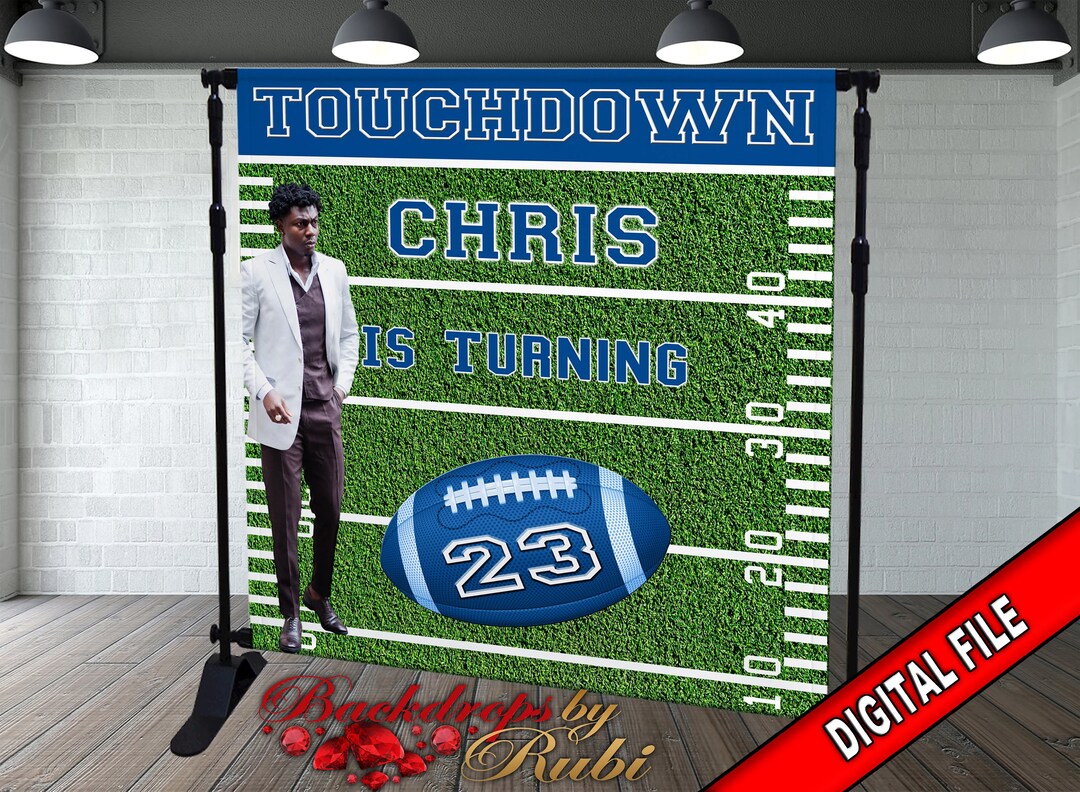 Football Birthday Backdrop, Football Backdrop, Baby Shower Football ...