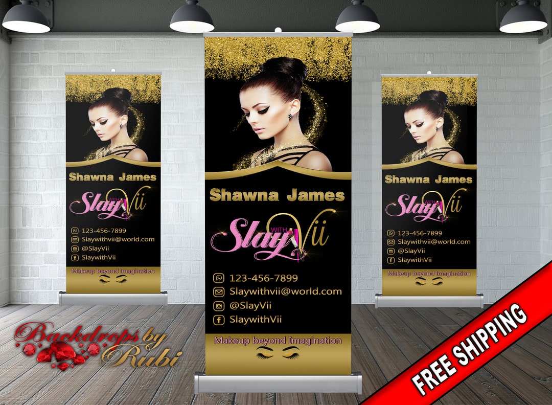 Retractable Logo Banner, Logo Step and Repeat Business Event Banner ...