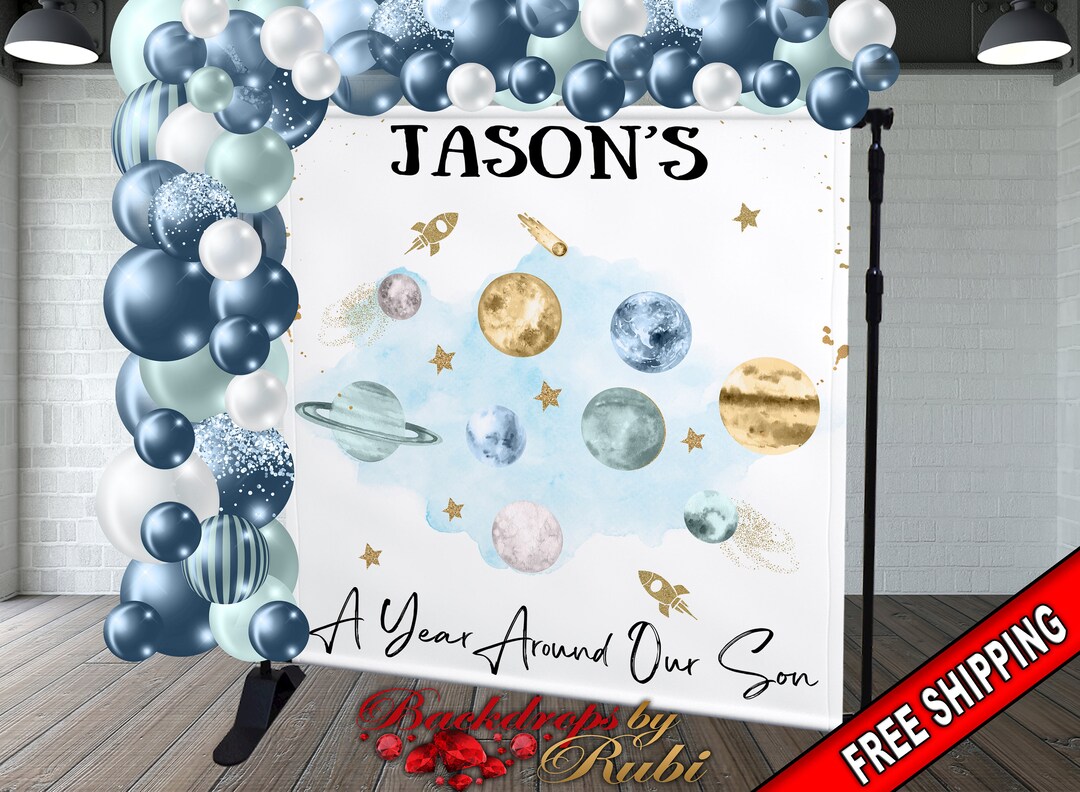 Outer Space Backdrop, Planets Backdrop, Around the Sun Backdrop, Space ...