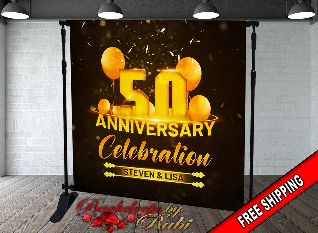 Anniversary Celebration Backdrop, Wedding Backdrop, Bridal Shower ...