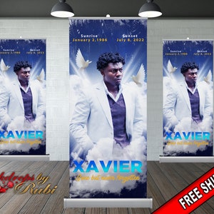 Memorial Retractable Banner, Funeral Banner, in Loving Memory ...