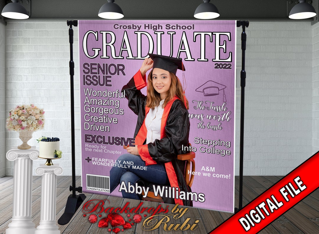 Magazine Cover Backdrop, Magazine Graduation, Magazine Class of 2026 ...