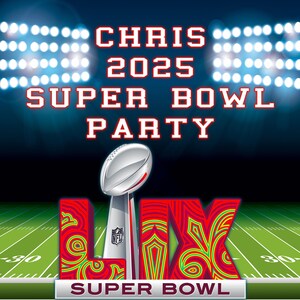 Super Bowl Party Backdrop, Super Bowl Banner, Super Bowl 2025, Super ...