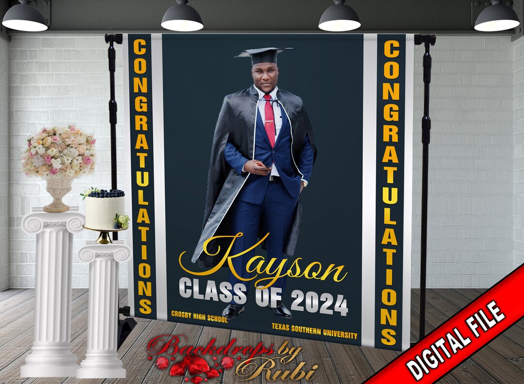 Graduation Backdrop, Sweet 16, Graduation Photo Booth, Class of 2024 ...
