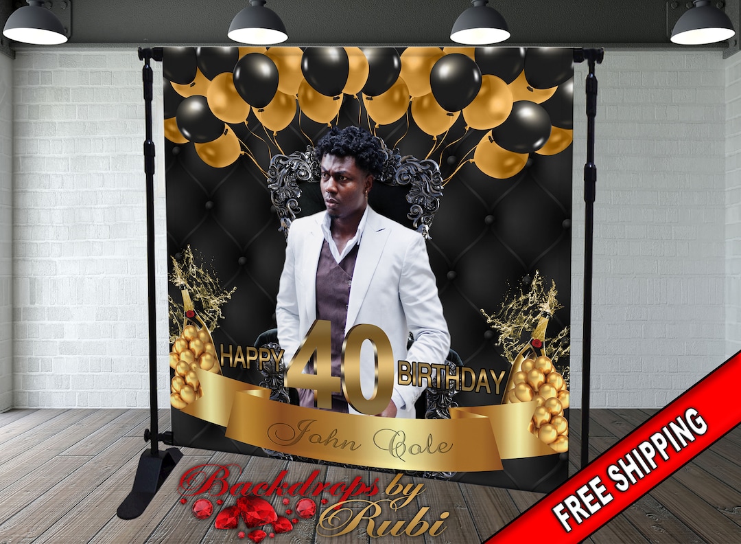 50th Birthday Backdrop, Men's Backdrop, Men's Birthday Backdrop, 30th ...