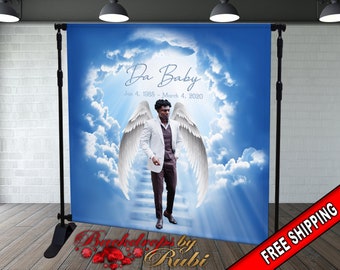 Memorial Backdrop, Funeral Backdrop, in Loving Memory Backdrop ...