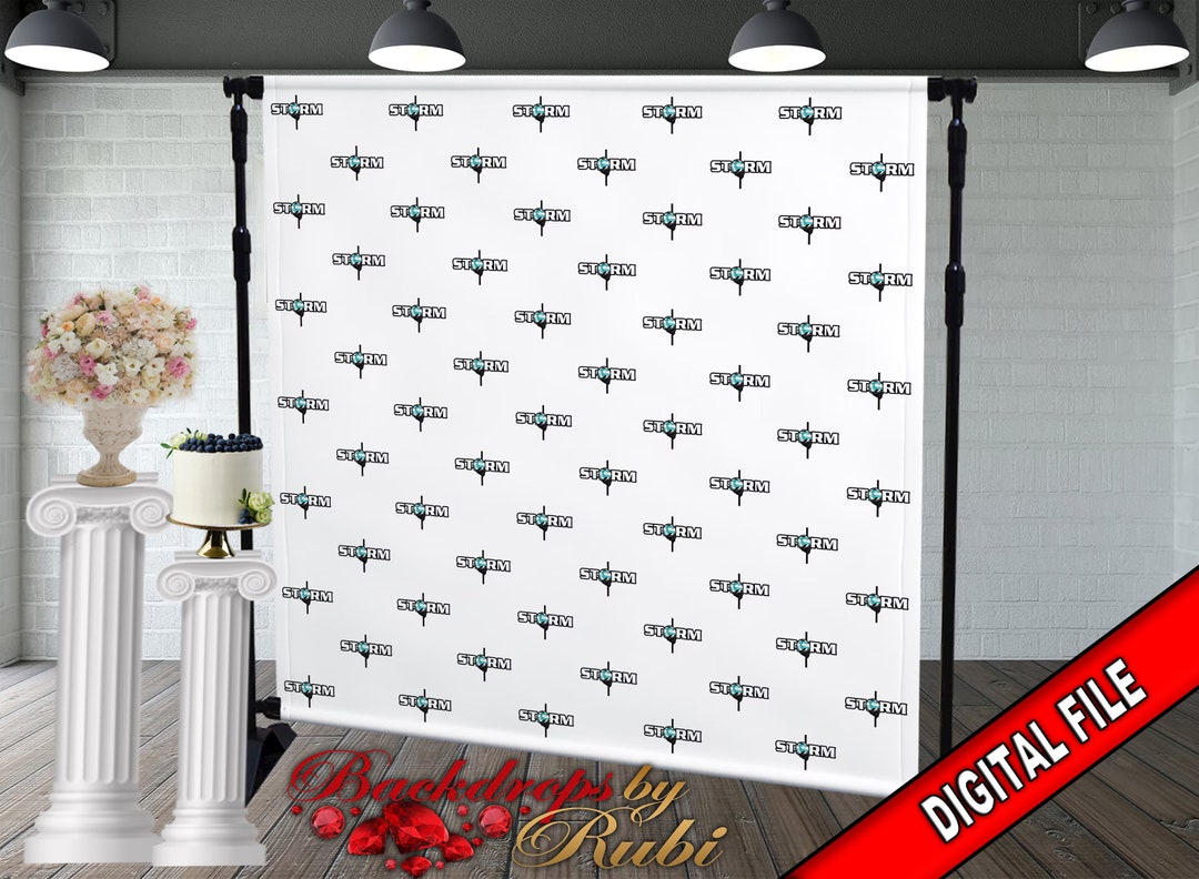 Logo Step and Repeat Business Event Backdrop, Custom Logo Backdrop ...