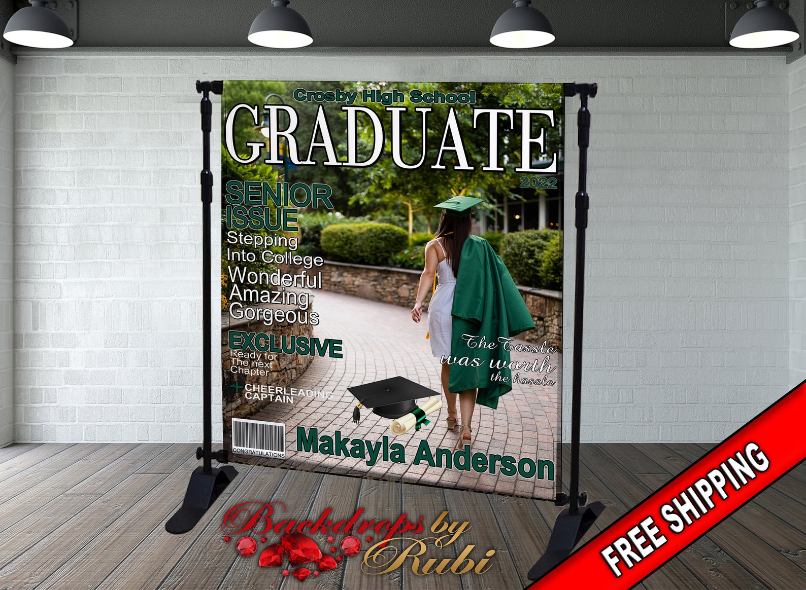 Magazine Cover Backdrop Magazine Graduation Magazine Class - Etsy