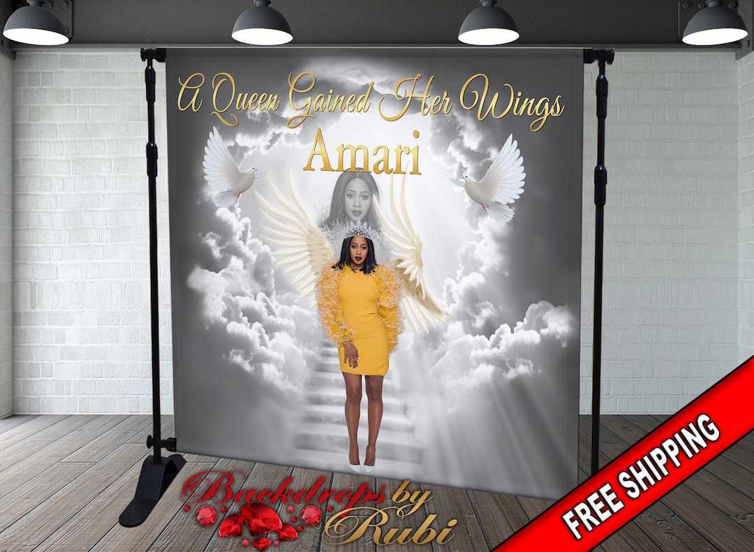 Memorial Backdrop, Funeral Backdrop, in Loving Memory Backdrop ...