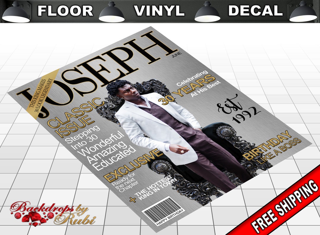 Magazine Cover Floor Decal, Magazine Cover Floor Sticker, Magazine ...