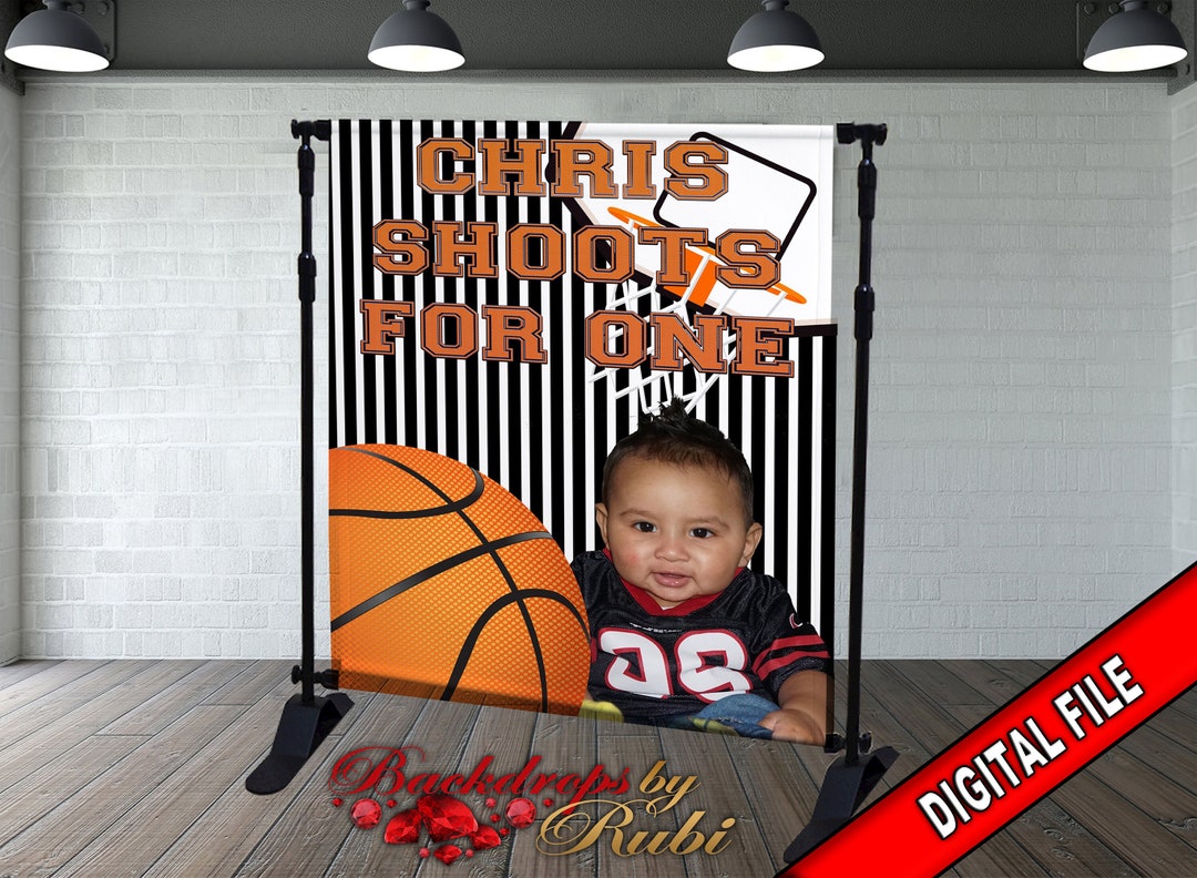 Basketball Backdrop, Basketball Banner, Basketball Birthday Backdrop ...