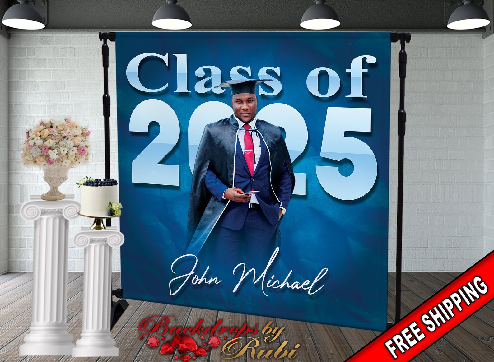 Graduation Backdrop, Prom, Graduation Photo Booth, Class of 2025 ...