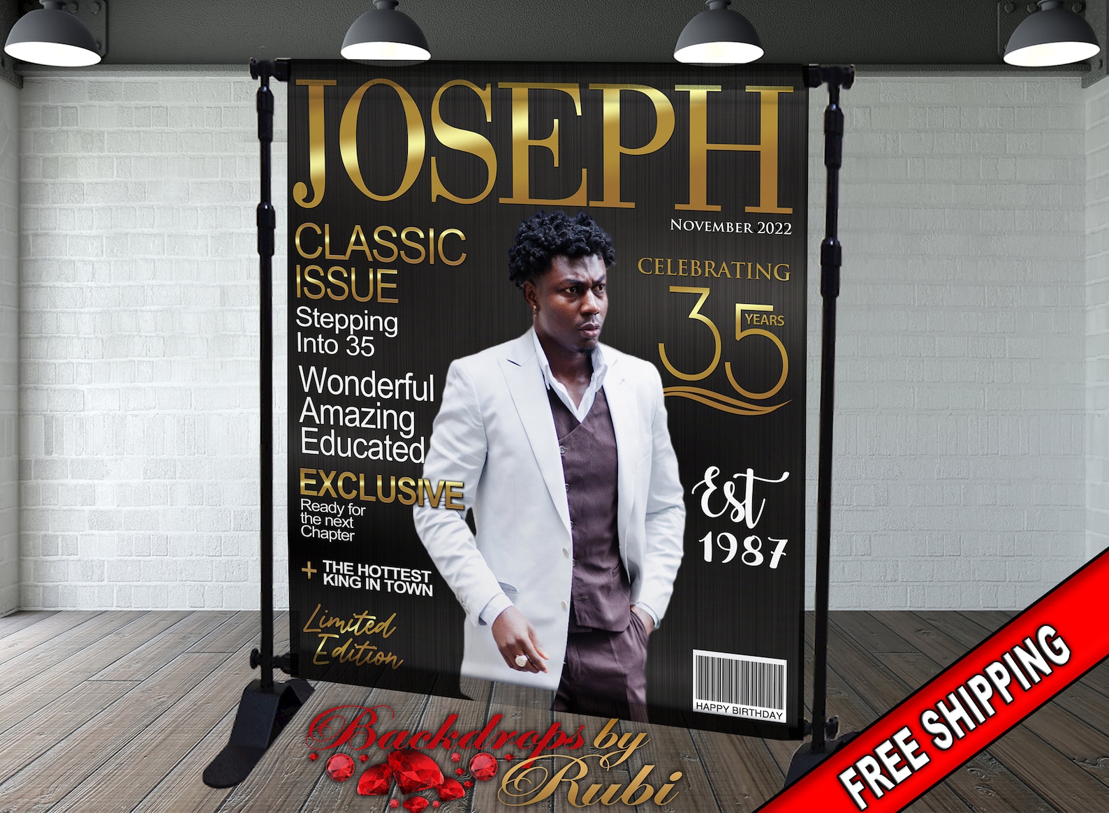 Magazine Cover Backdrop, Magazine Cover Birthday, Magazine Cover Banner ...