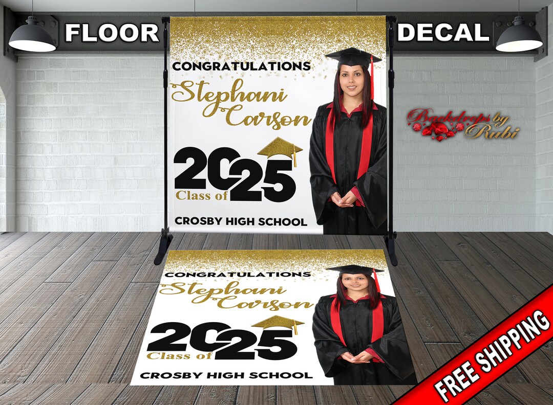 Graduation Floor Decal, Sweet 16, Graduation Floor Decal, Class of 2025 ...