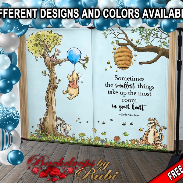 Winnie the Pooh Story Backdrop - Etsy