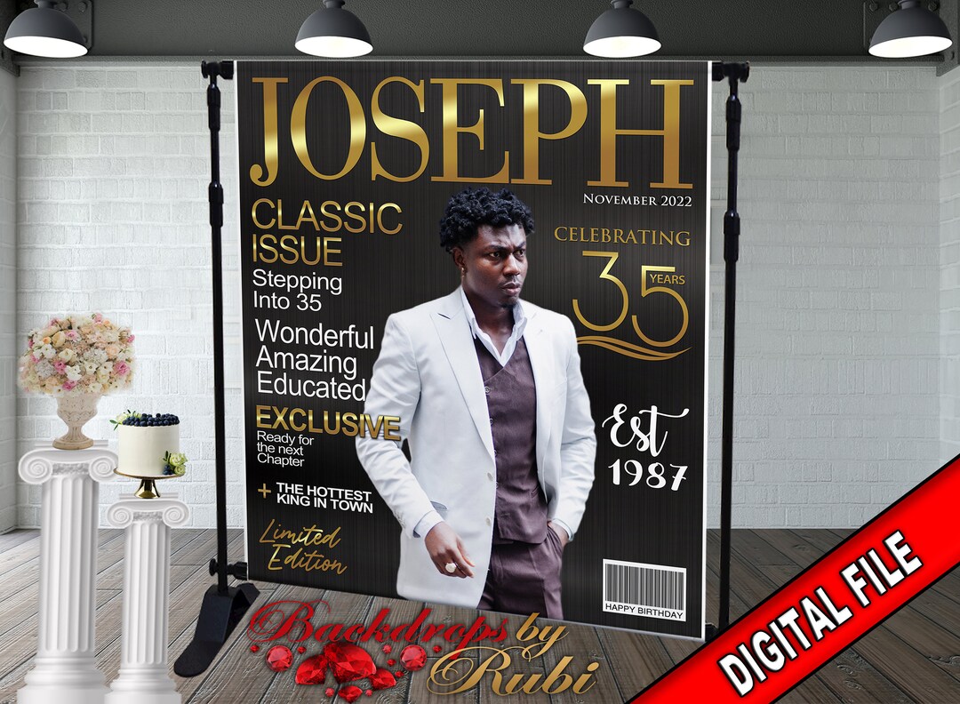 Magazine Cover Backdrop, Magazine Cover Birthday, Magazine Cover Banner ...